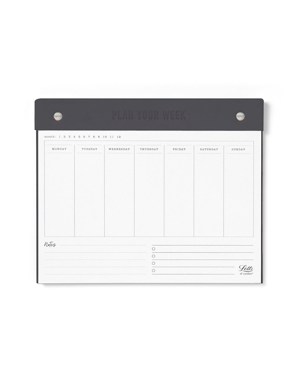 Conscious Evergreen Weekly Planner Notepad - Slate | Letts of London ...
